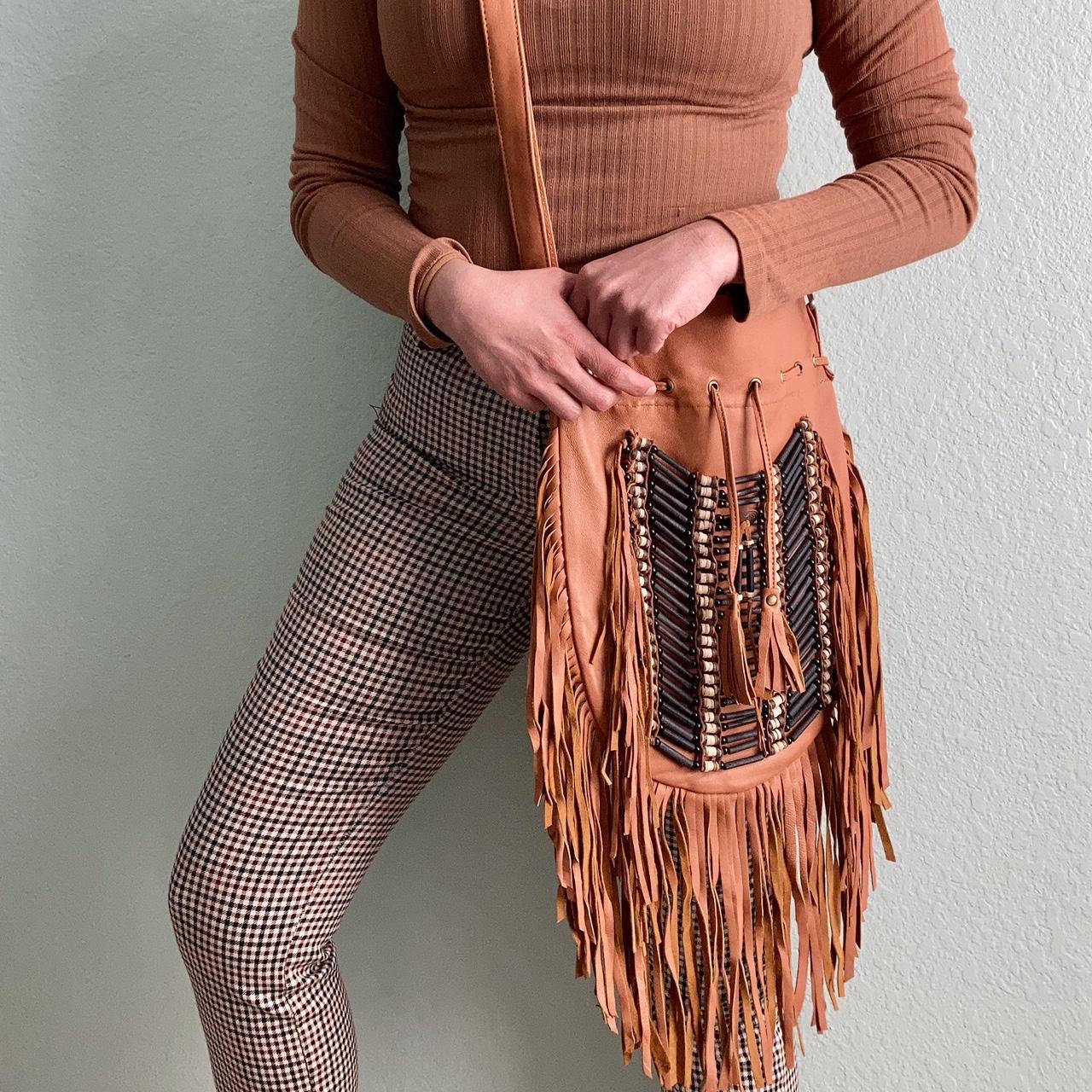 Our large rust vegan leather shoulder bag is a... - Depop