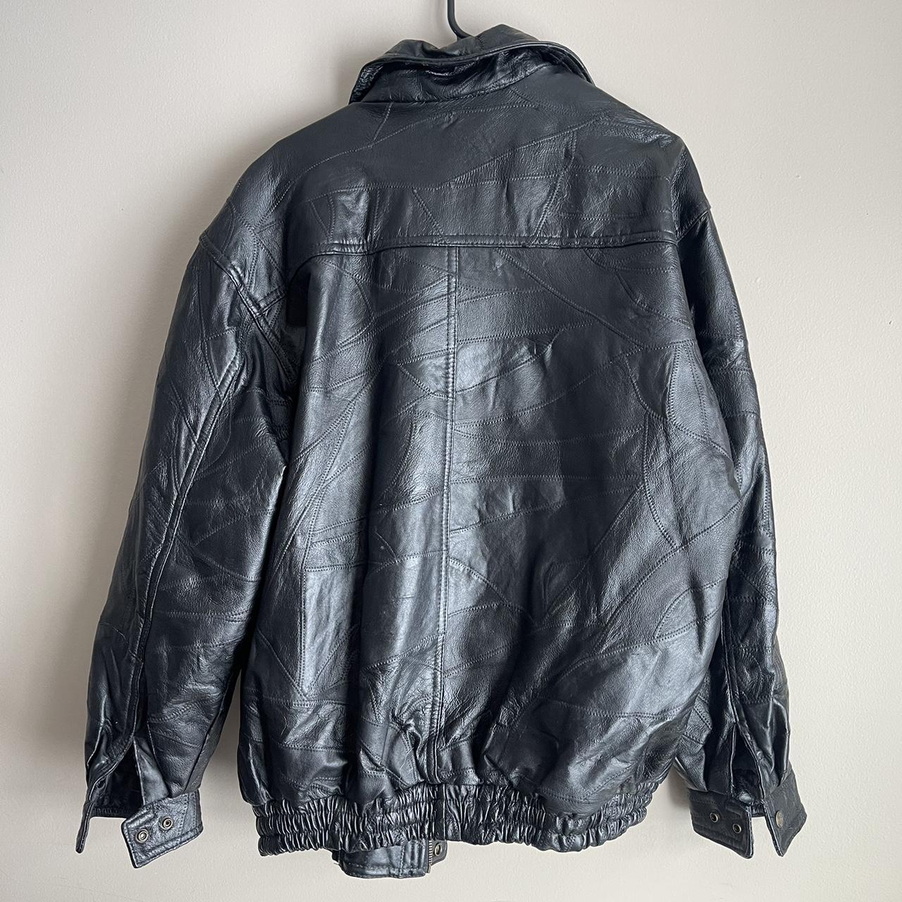 Genuine Leather Motorcycle Jacket No obvious... - Depop