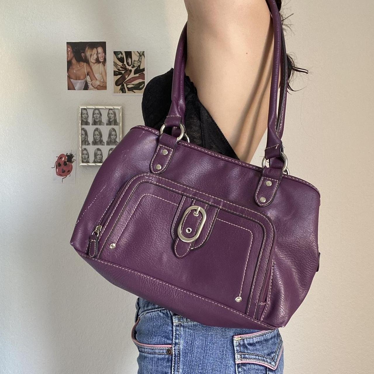 Vintage/retro purple mini handbag. Super cute, in... - Depop