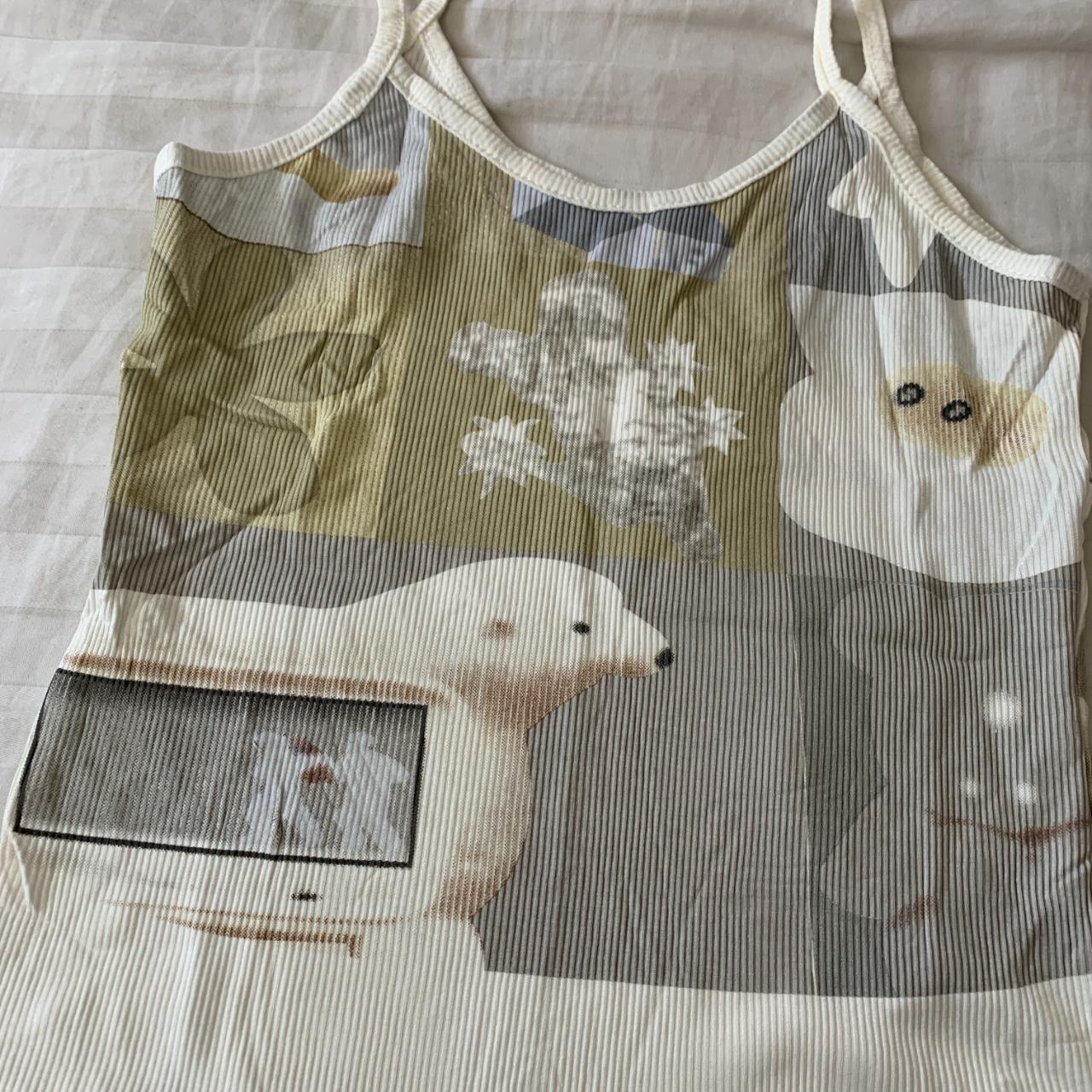 Y2K Dreamcore Clock Teddy Stretch Tank Top One Size... | Depop