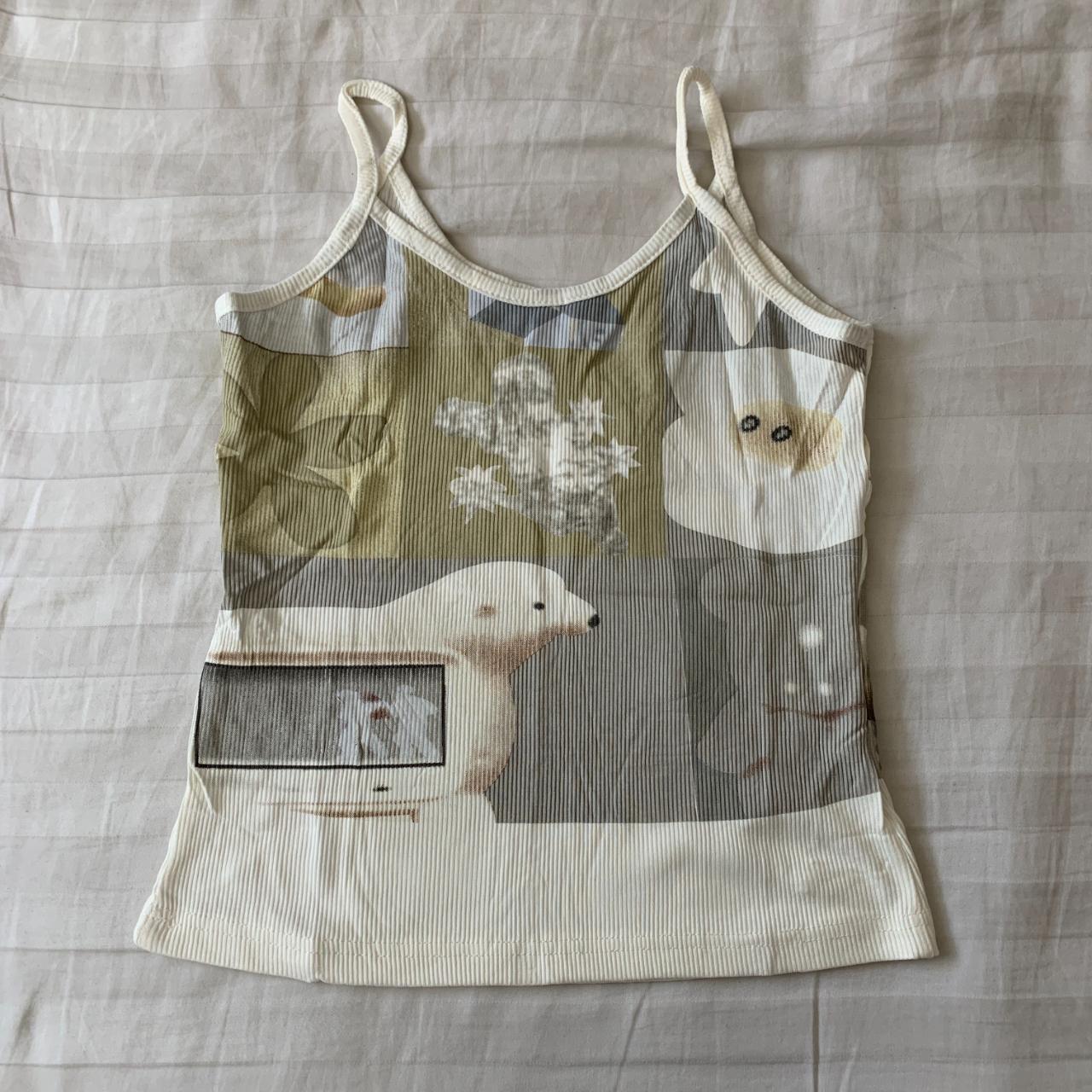 Y2K Dreamcore Clock Teddy Stretch Tank Top One Size... | Depop