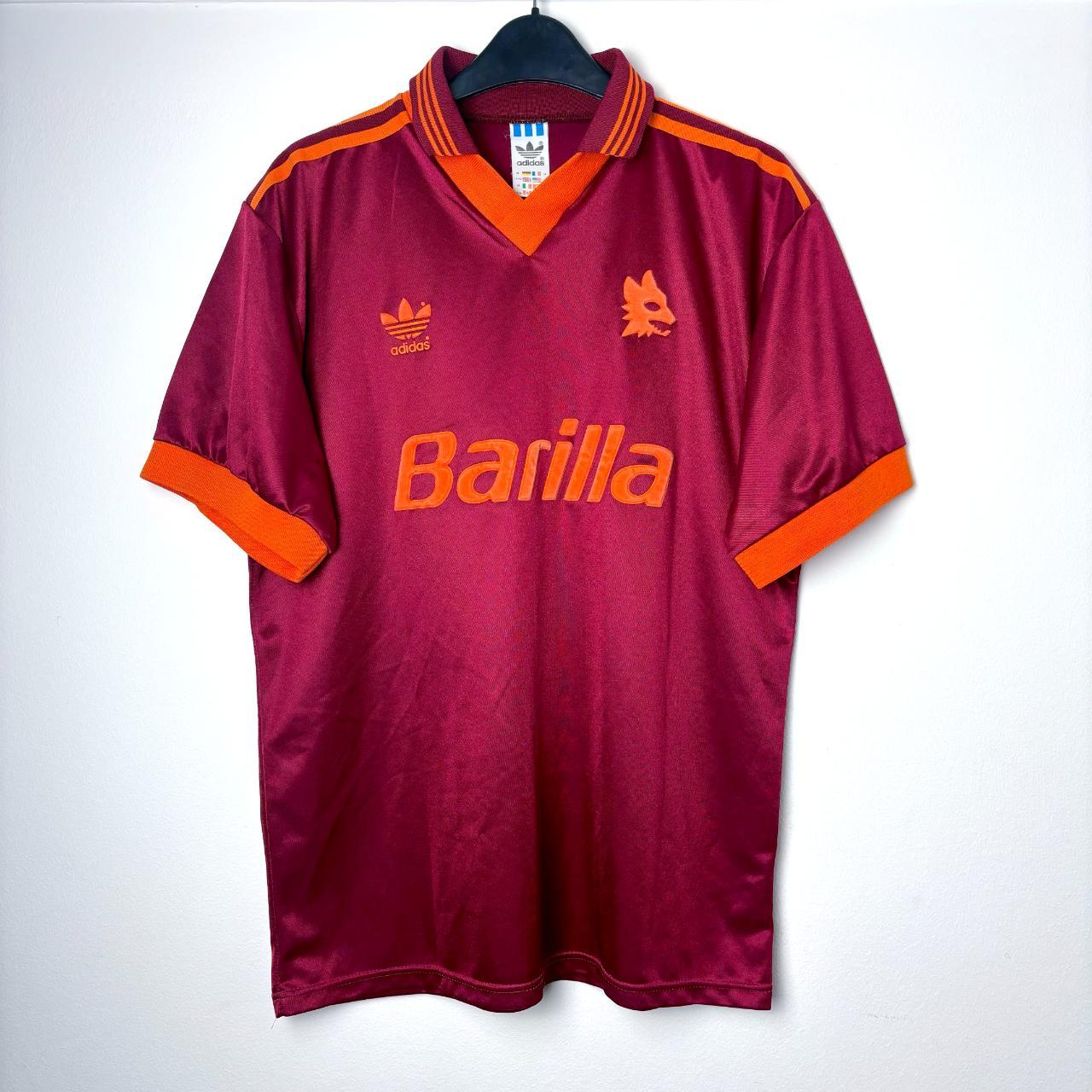 Original AS Roma 1992-1993 Home Football Shirt... - Depop