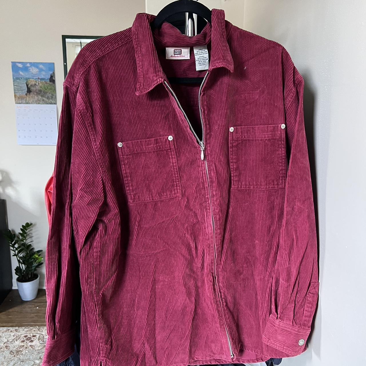 Red Corduroy Jacket ️ L $15 - Depop