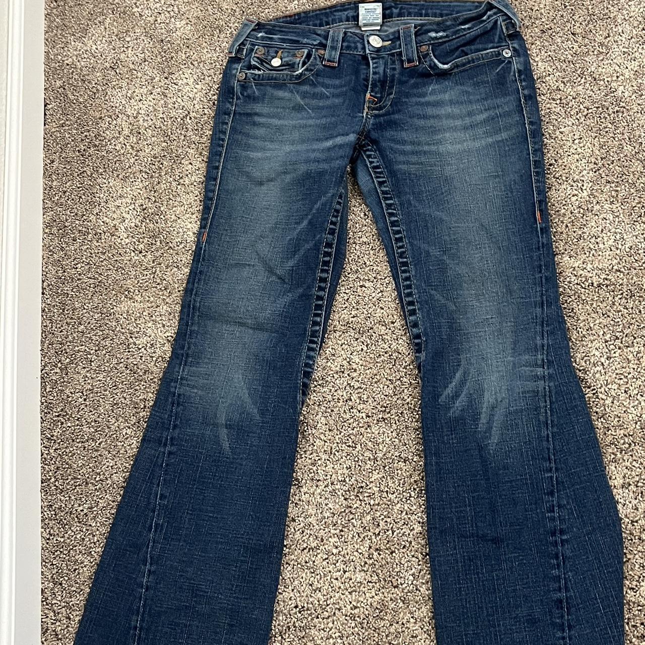 True Religion Women's Blue Jeans | Depop