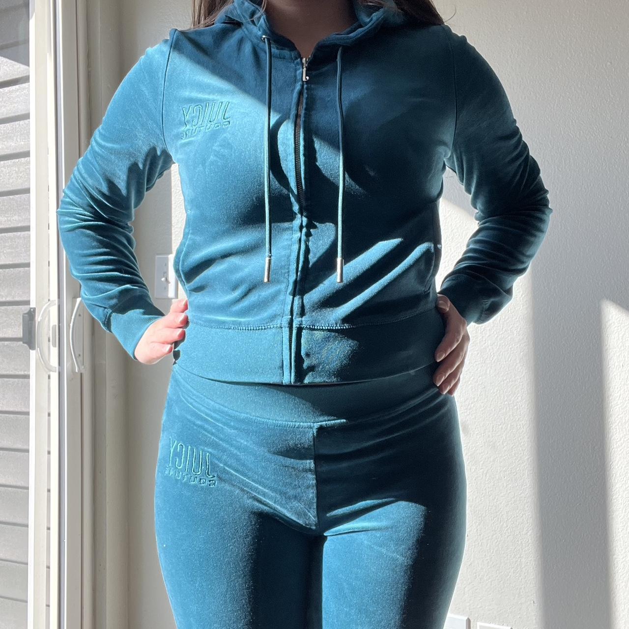 Turquoise Juicy Couture tracksuit 🦋 In great... | Depop
