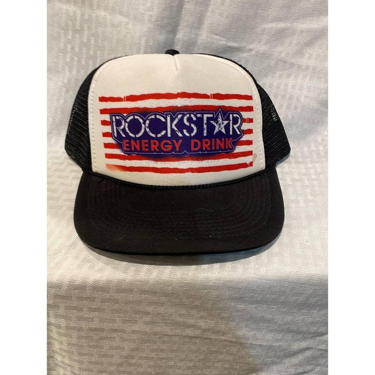 ROCKSTAR ENERGY DRINK Truckers SnapBack Cap Hat Red... - Depop