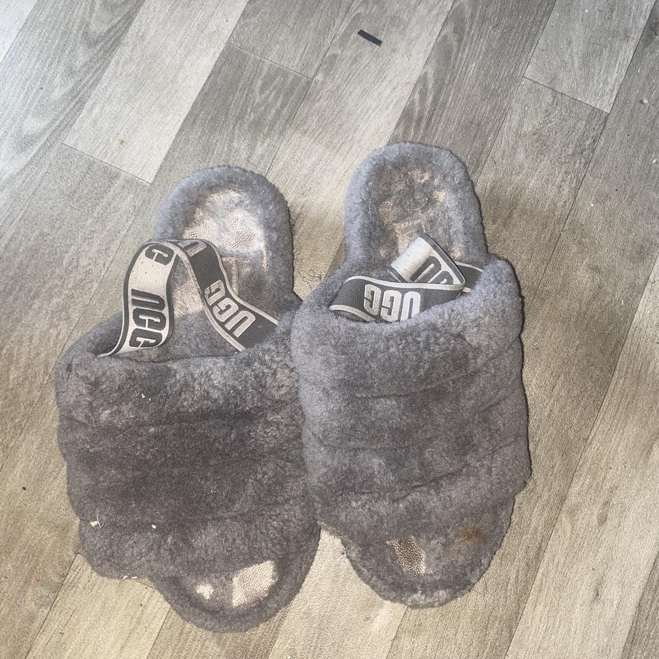 Uggs slides used has stains but can be washed off... - Depop