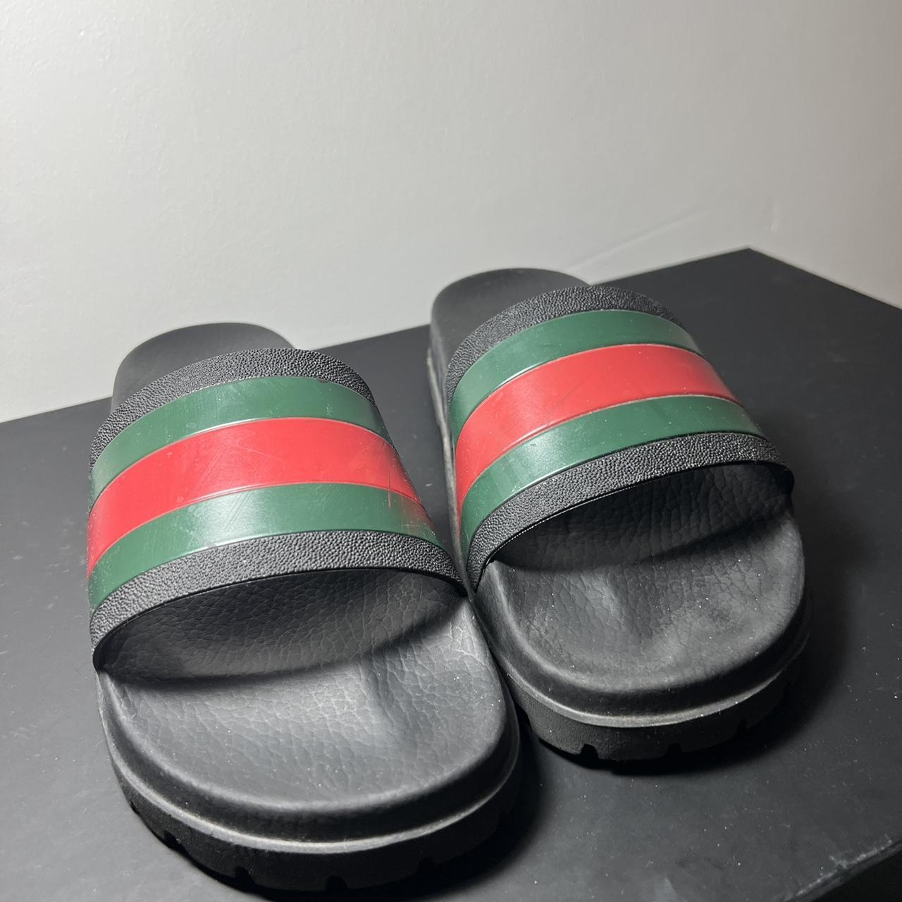 Authentic Gucci web rubber slides - you won’t get... - Depop