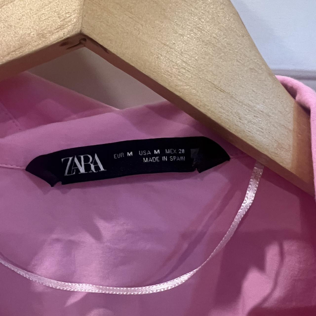 zara oversized linen button down worn a couple of... - Depop