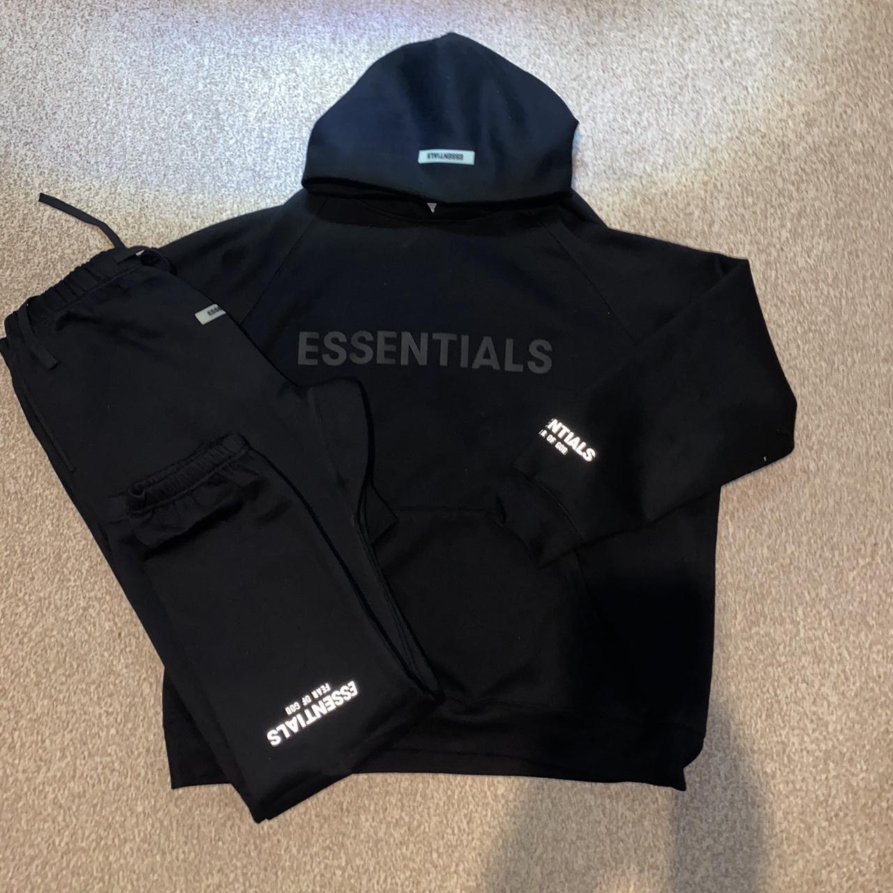 Black essentials tracksuit Brand new Can buy... - Depop
