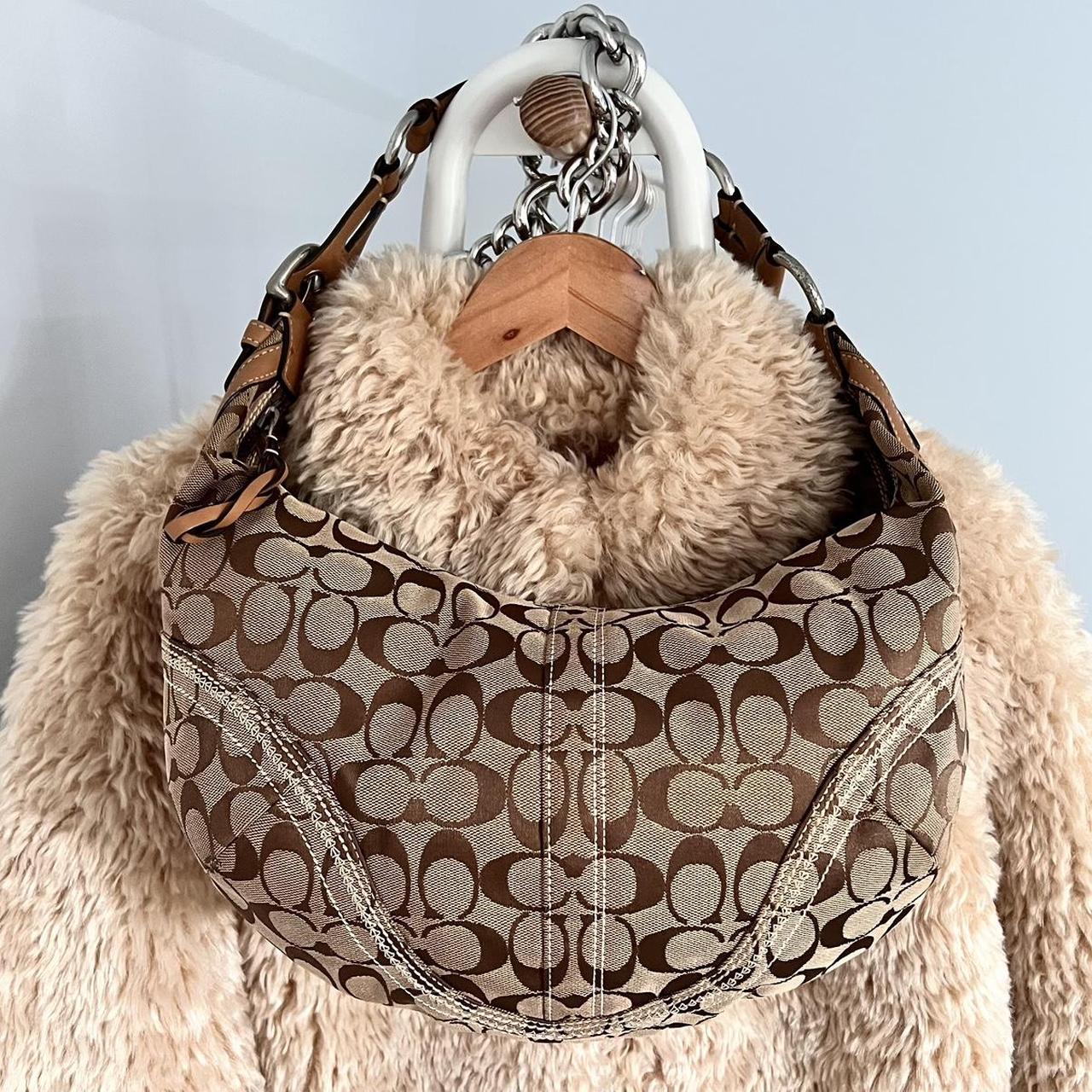 coach signature large hobo shoulder bag -... - Depop