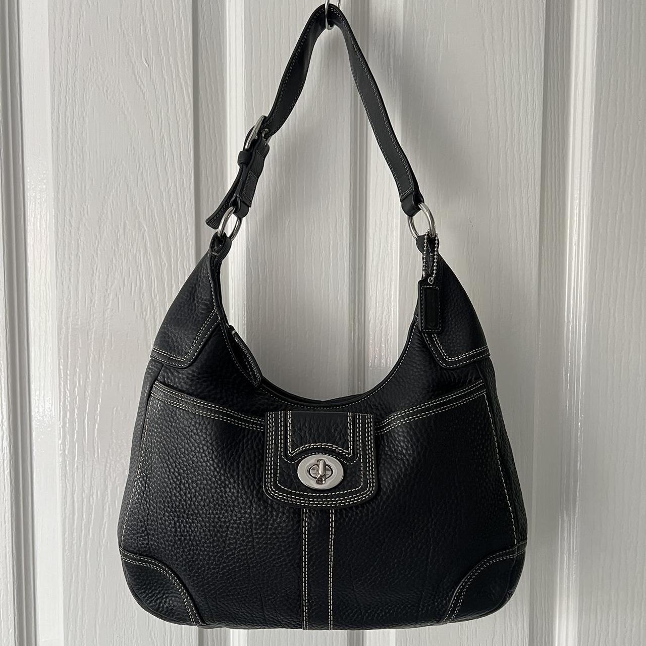 2010 coach hamilton pebbled leather shoulder bag -... - Depop