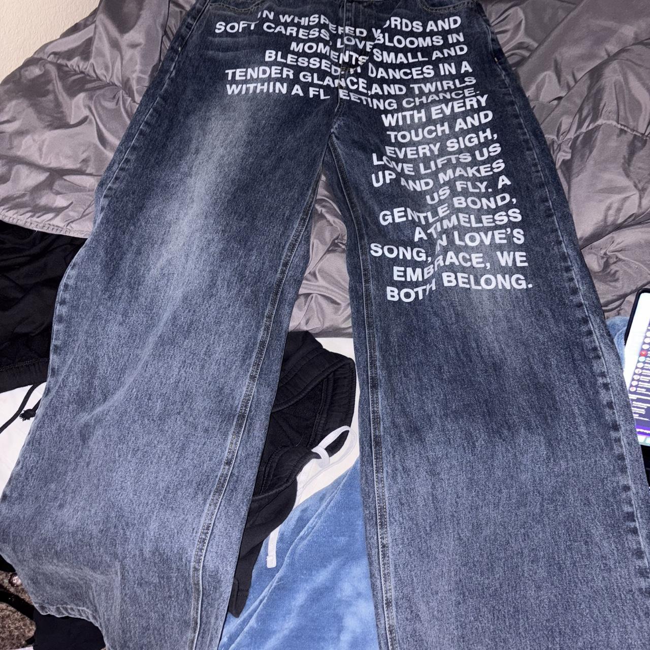 Ihatestars poem jeans Size 34 13.5” leg opening Will... | Depop