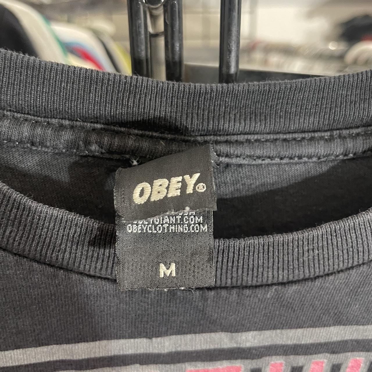 Y2K Obey Skateboardl Propaganda Shirt Medium 2000s - Depop