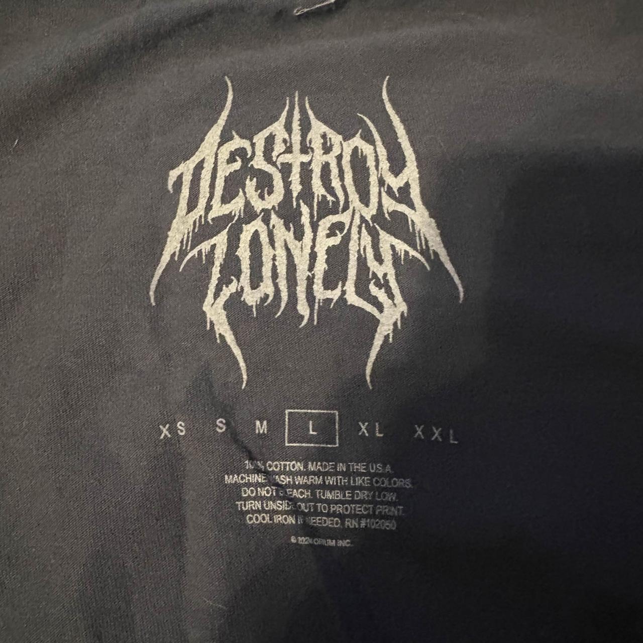 y2k Destroy Lonely Love Lasts Forever Tour Tee new... | Depop