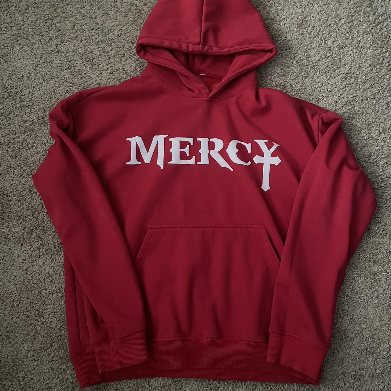 Red puff print mercy hoodie Very comfortable and... - Depop