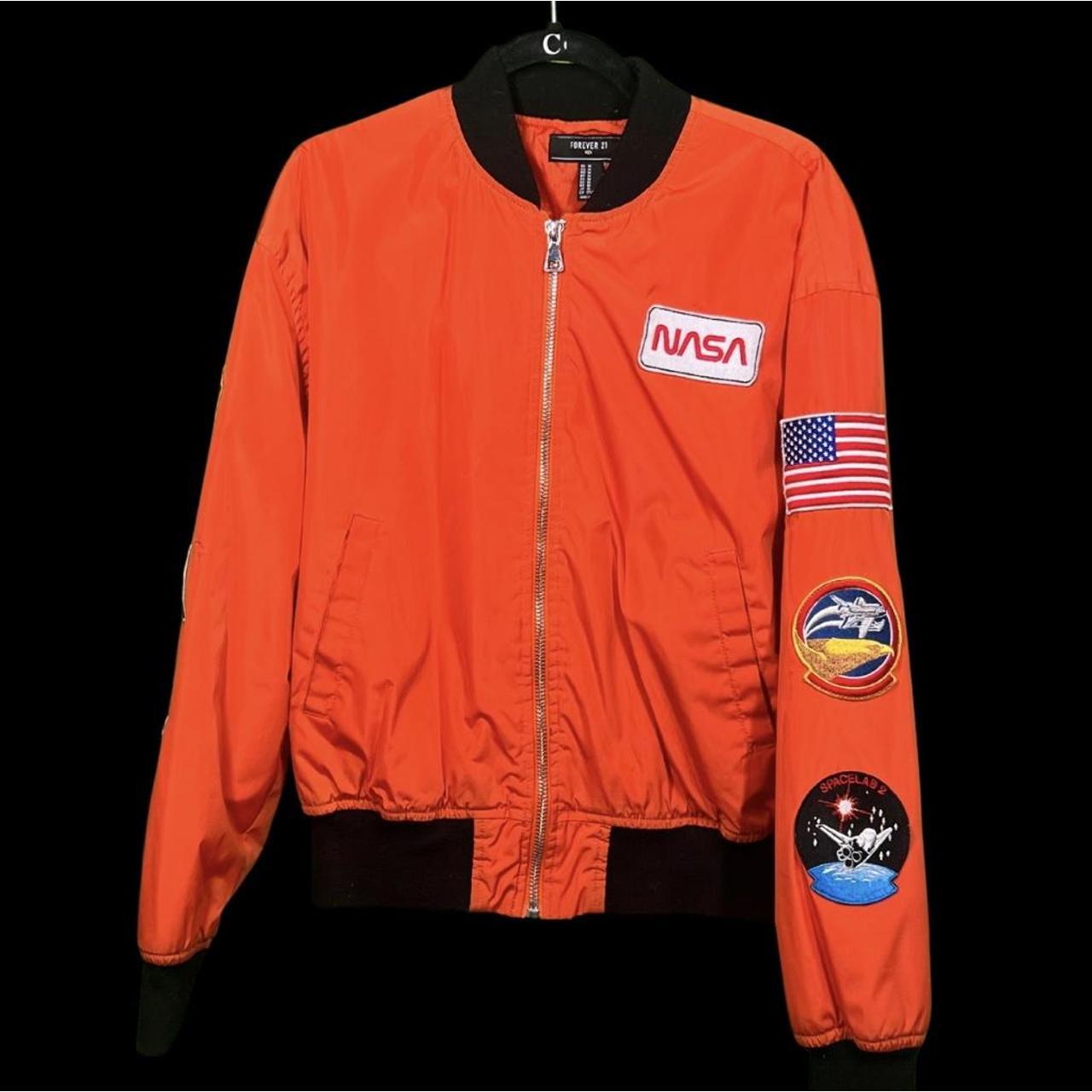 light orange bomber jacket - Depop