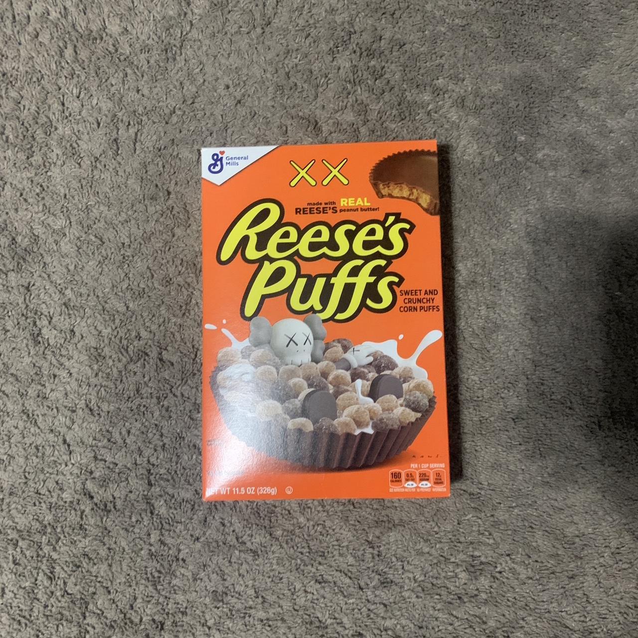 Reese's Puffs Kaws XX Factory Cereal Box Empty just... - Depop