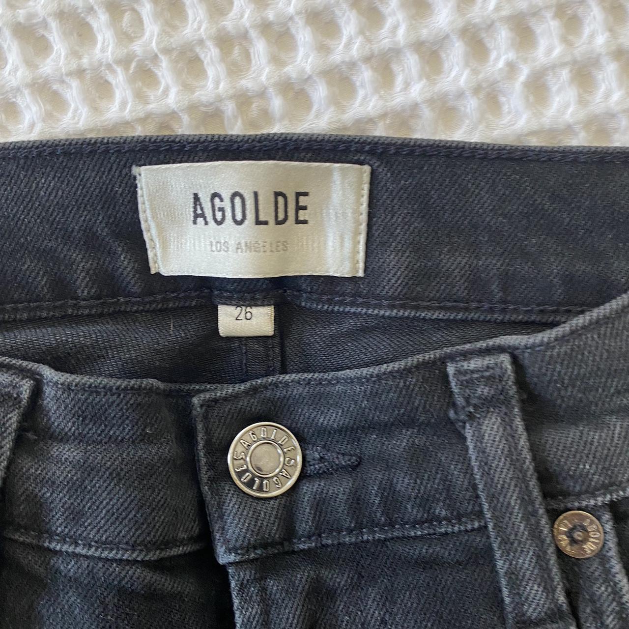 Agolde black jeans Wilder style Size 26 Straight... - Depop