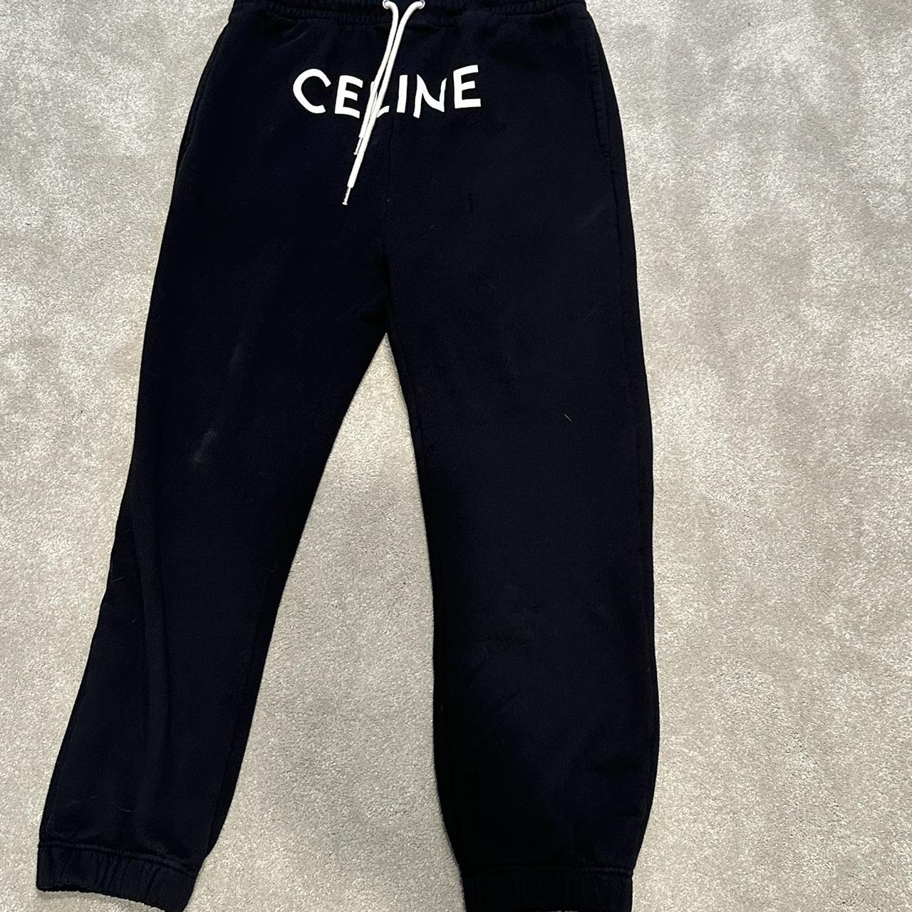 Celine track pants black/white Fully authenticated... - Depop