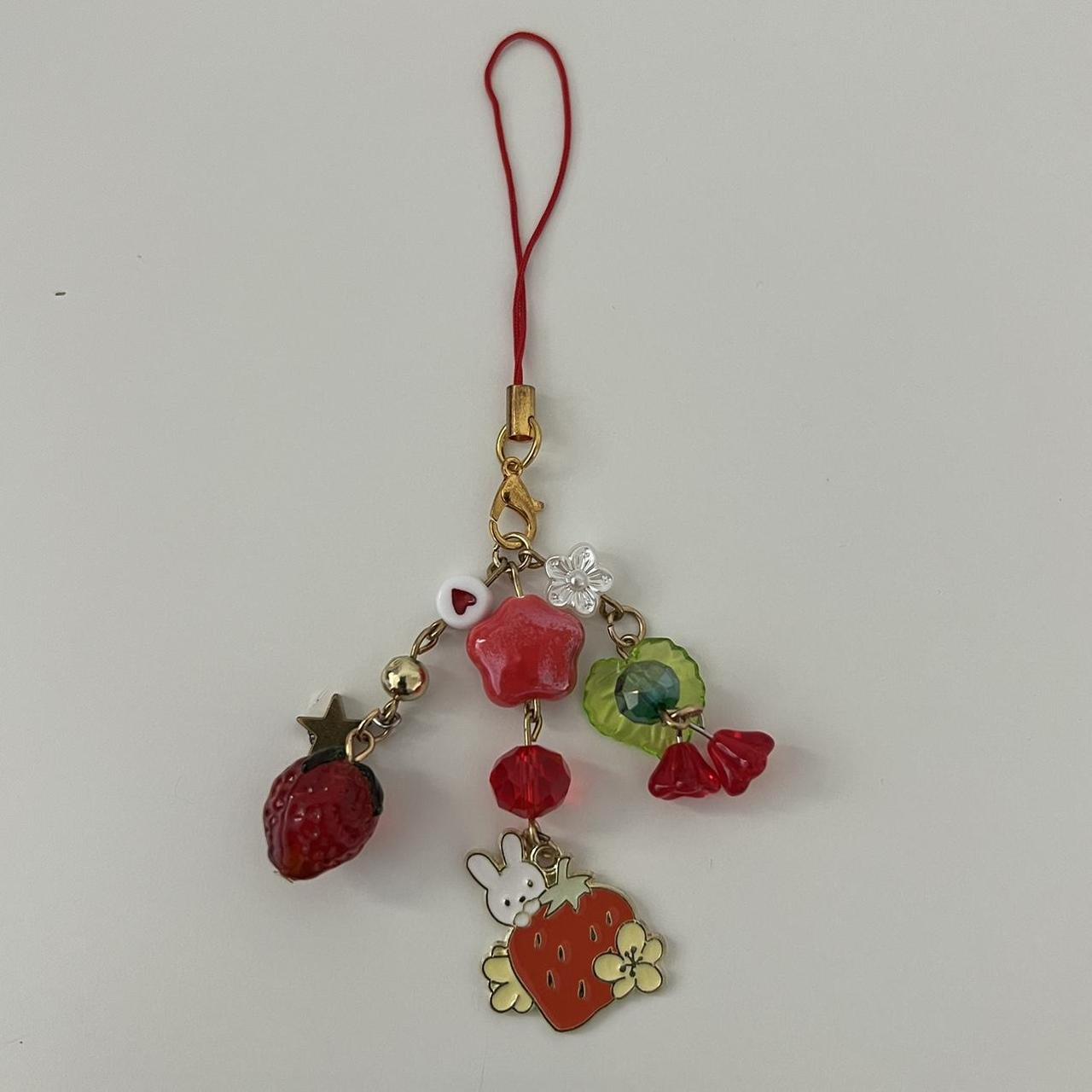red strawberry bunny phone charm!! 🍓🐰 ️ contains:... - Depop