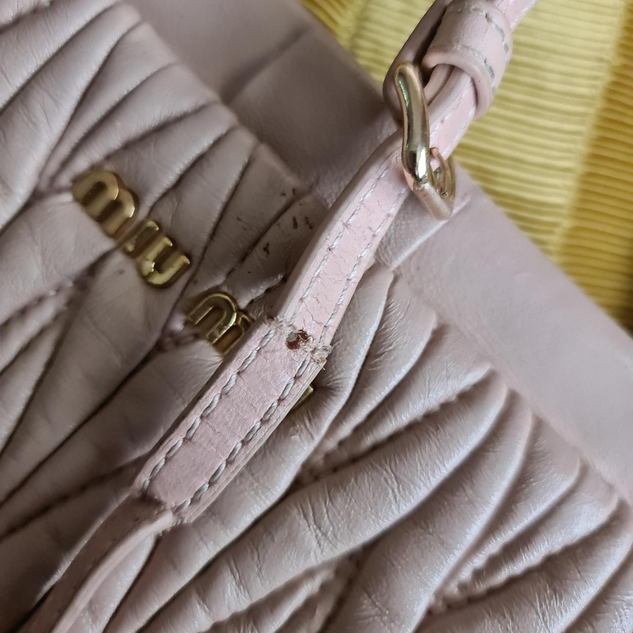 Miu Miu shoulder bag got some scratches and the... - Depop