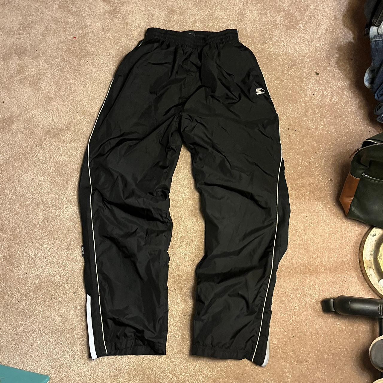 Starter Men's Black and White Joggers-tracksuits | Depop