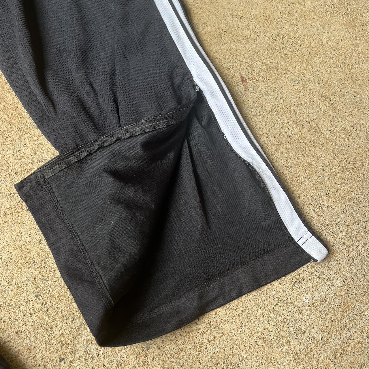 vintage nike basketball/track pants with custom leg... - Depop