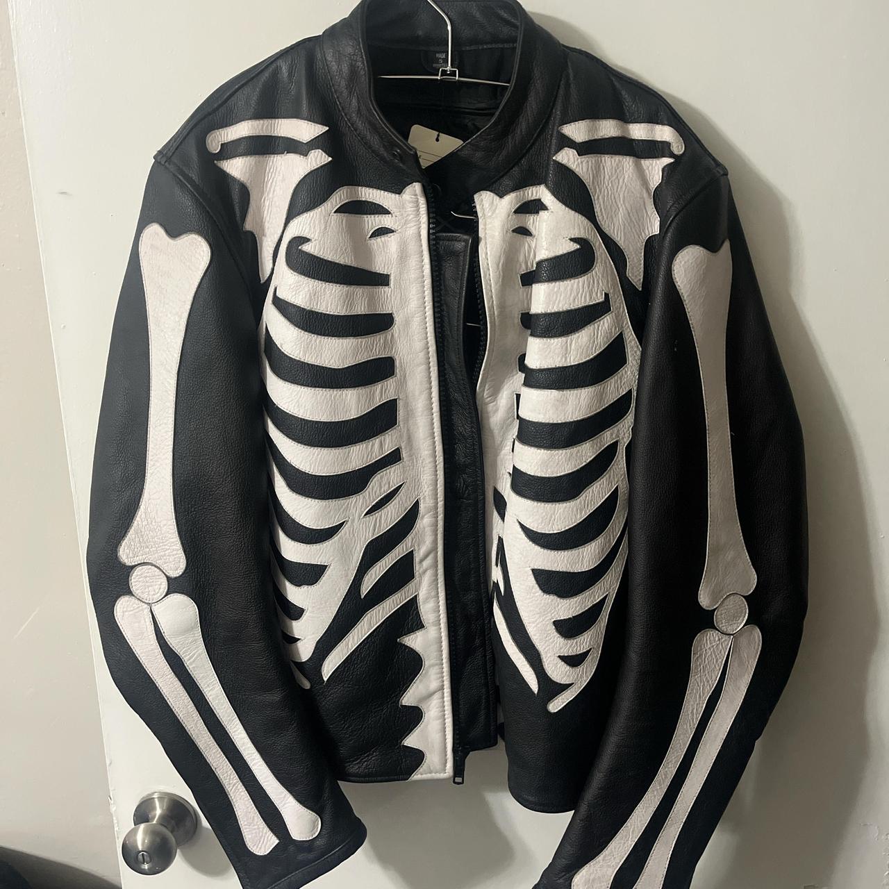 Skeleton Leather Jacket #leatherjacket From The... | Depop