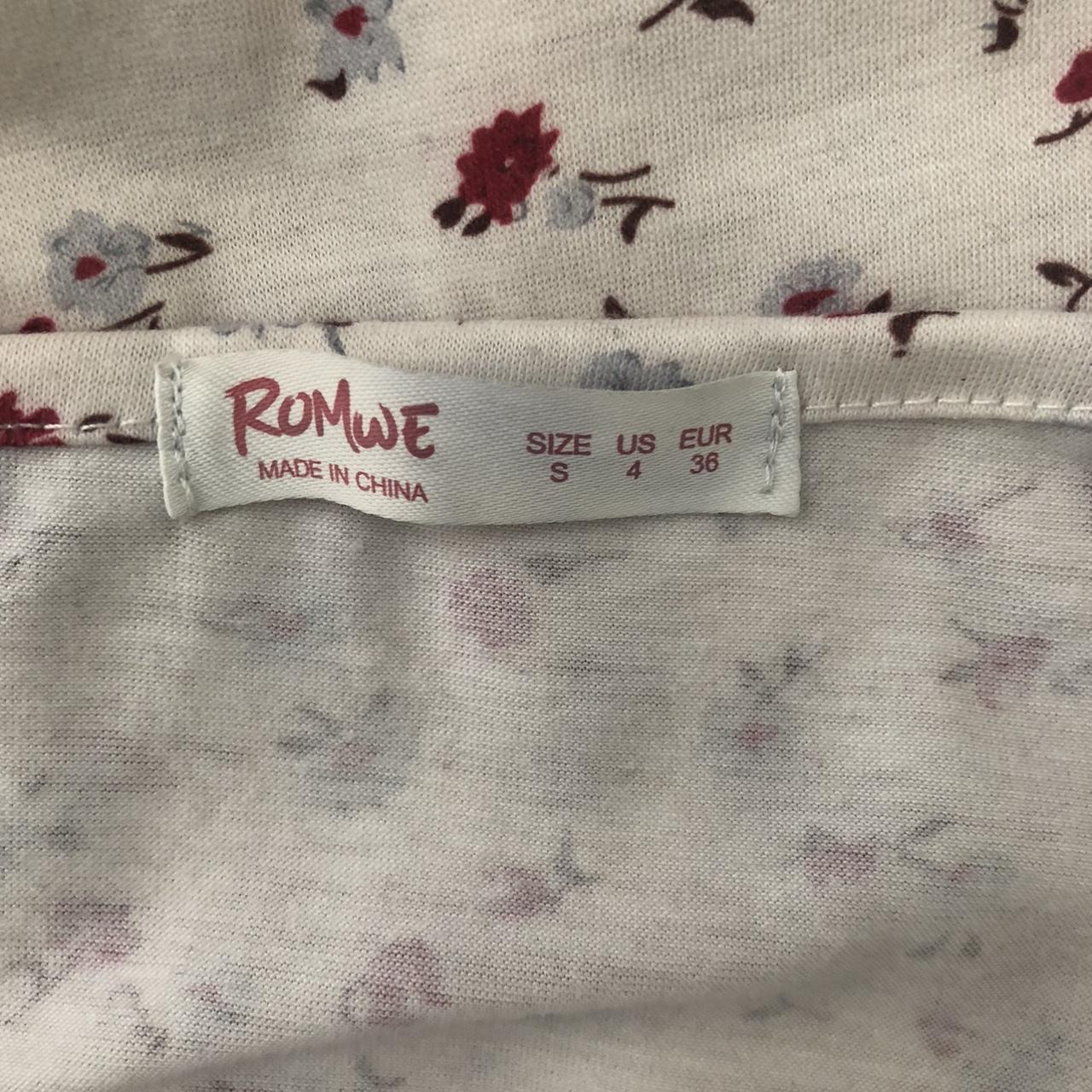 Romwe Women's White Dress | Depop