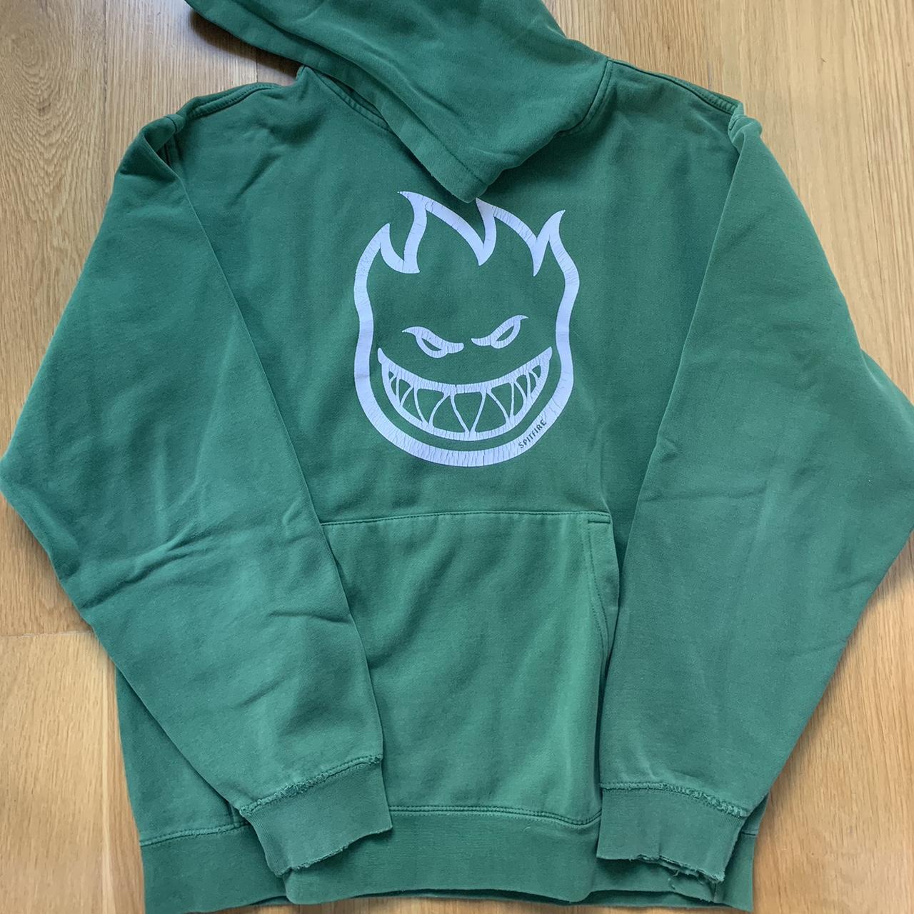 Green Spitfire Hoodie. Size S. #skate #skatewear - Depop