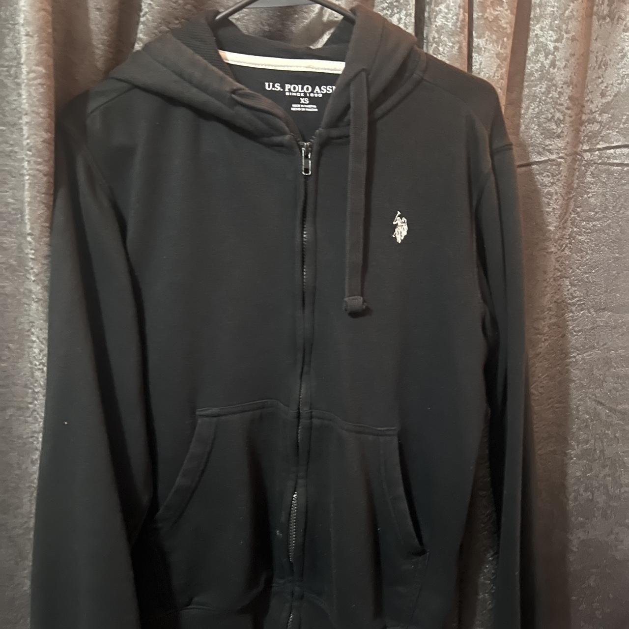Black polo zip up size XS fits like a small - Depop