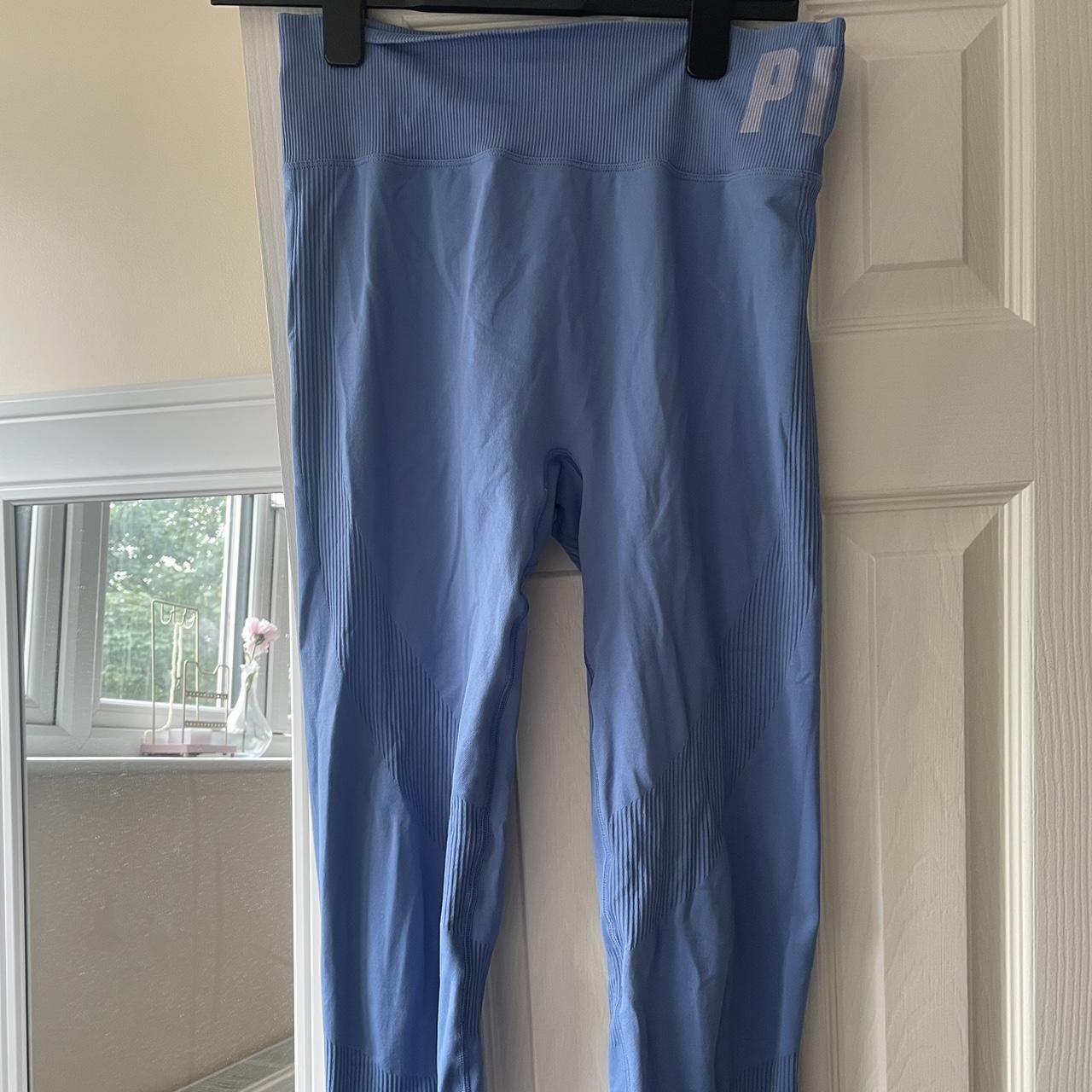 Victoria secret blue leggings, size large. 9/10... - Depop