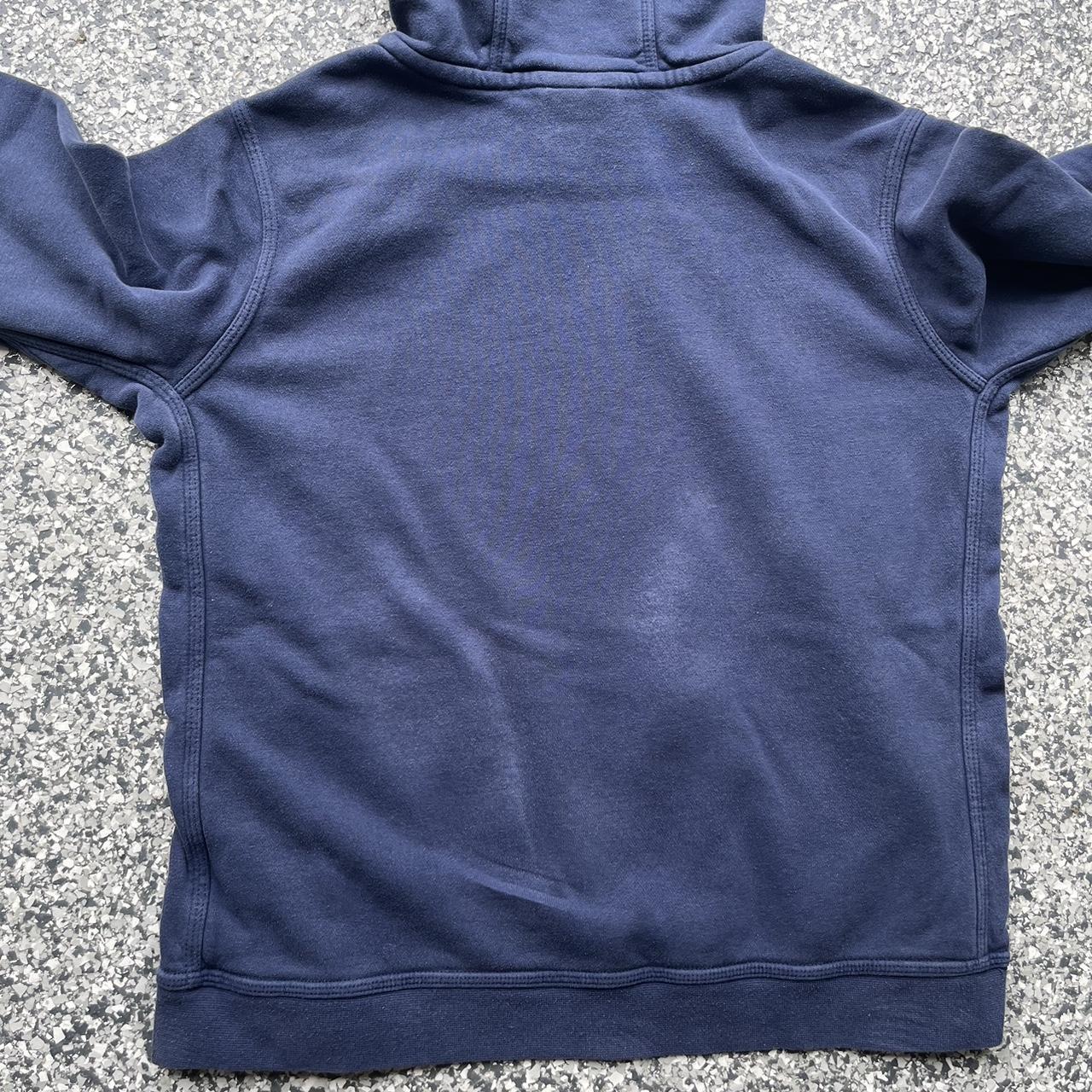 modern Nike navy blue spell-out hoodie. good... - Depop