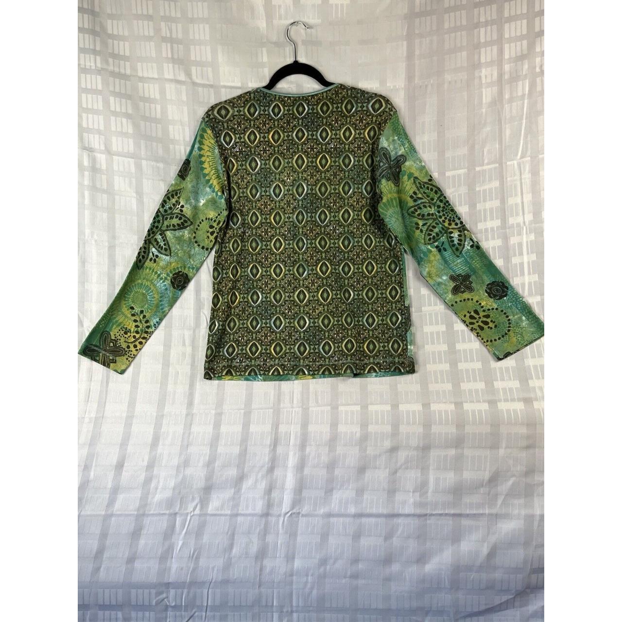Women's Green Long Sleeve IOS T-Shirt Size L. Some... - Depop