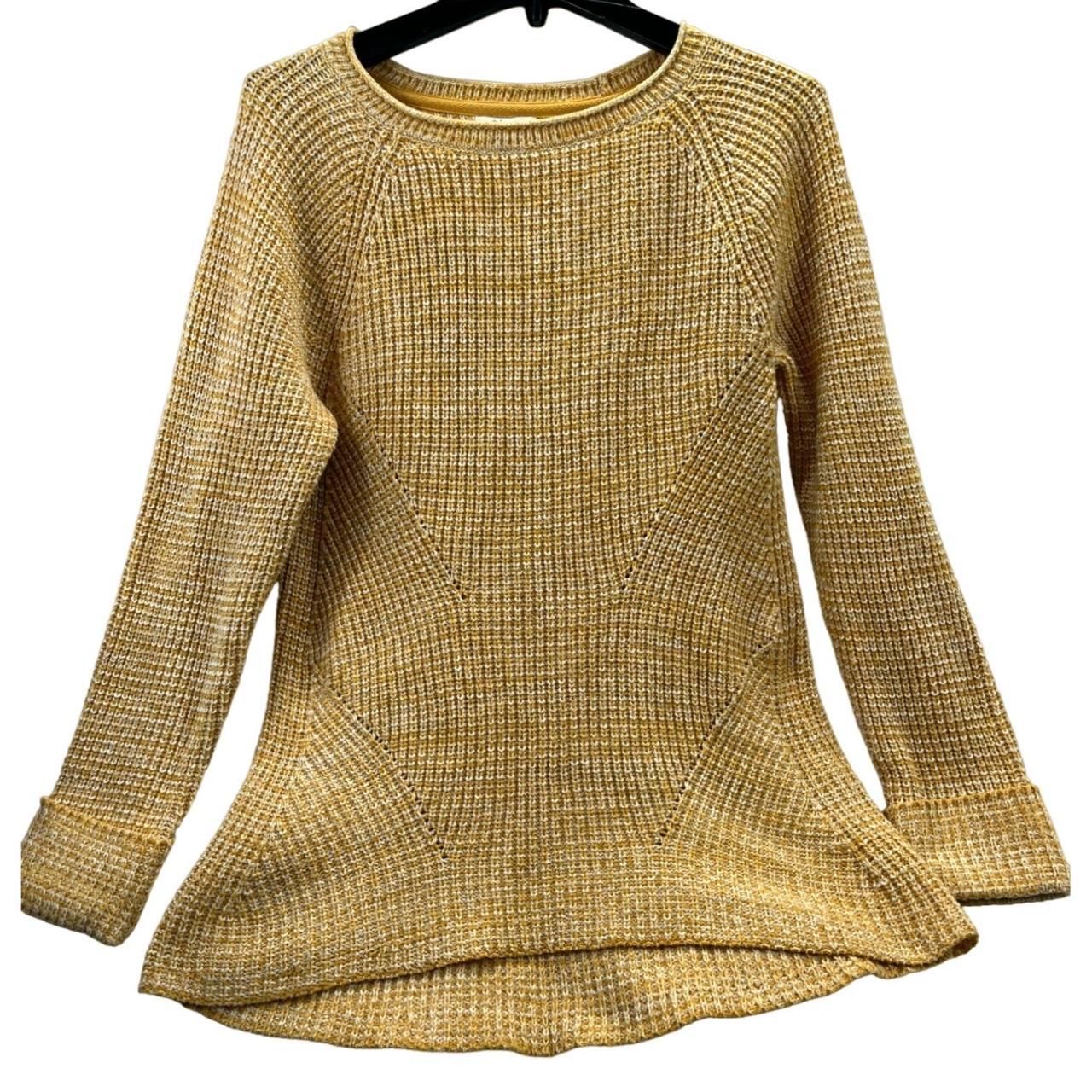 Bright yellow, long sleeve women's sweater by... - Depop