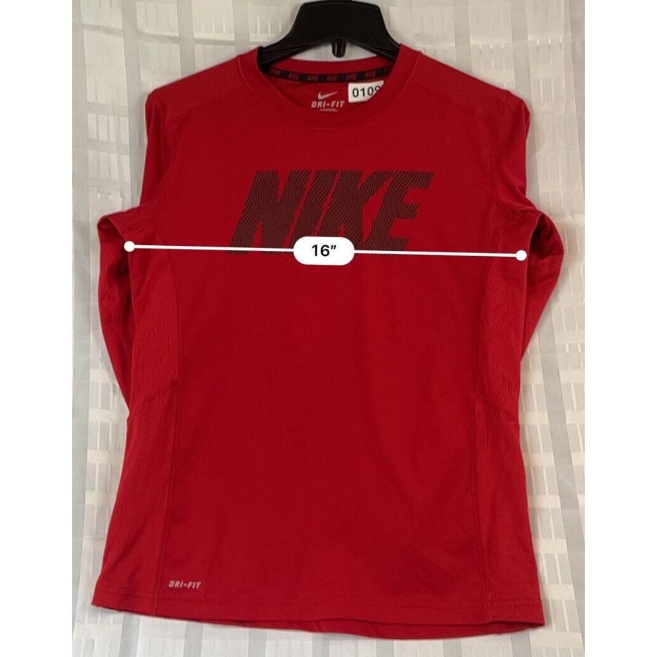 This Red Nike Dri Fit long sleeve T-shirt is perfect... - Depop