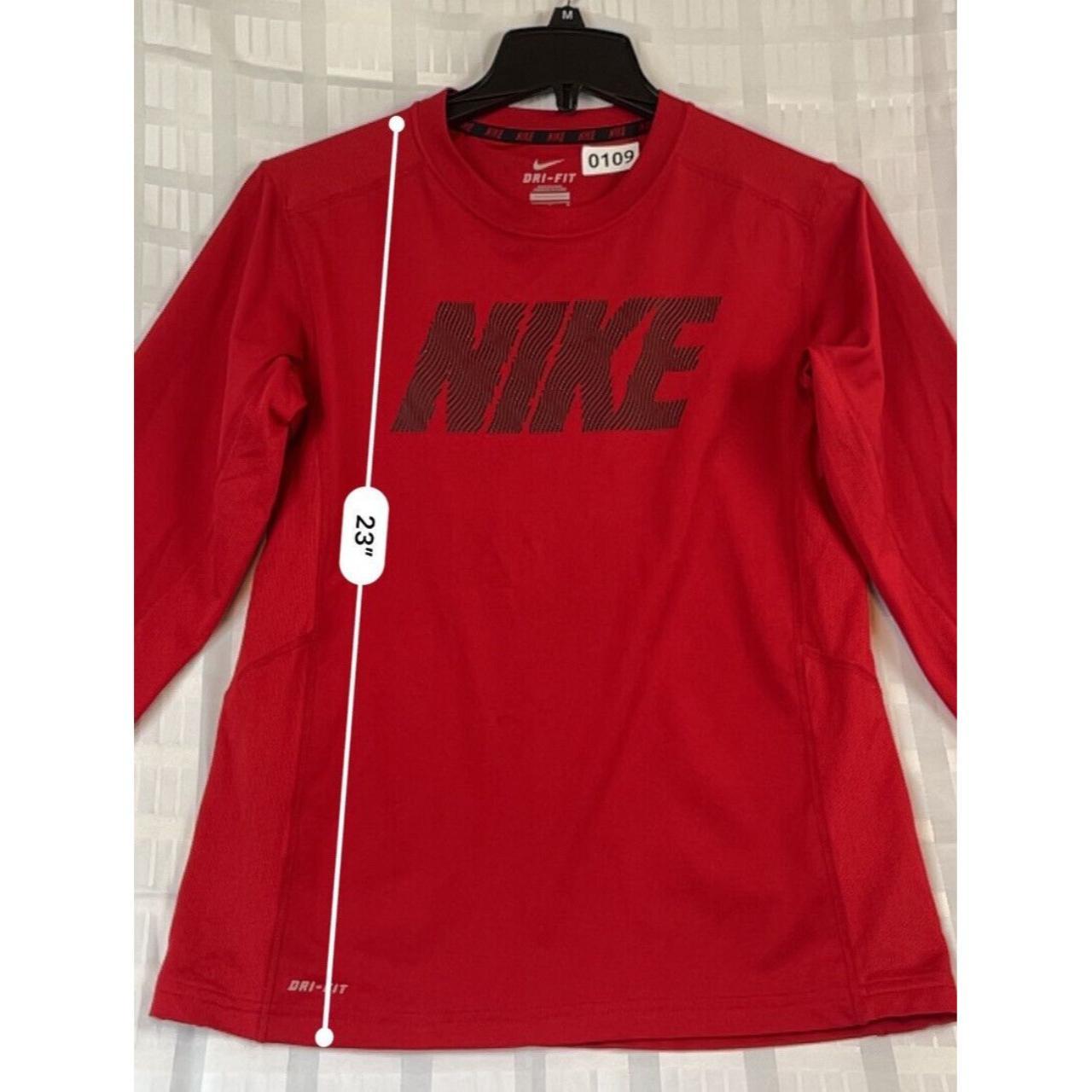 This Red Nike Dri Fit long sleeve T-shirt is perfect... - Depop