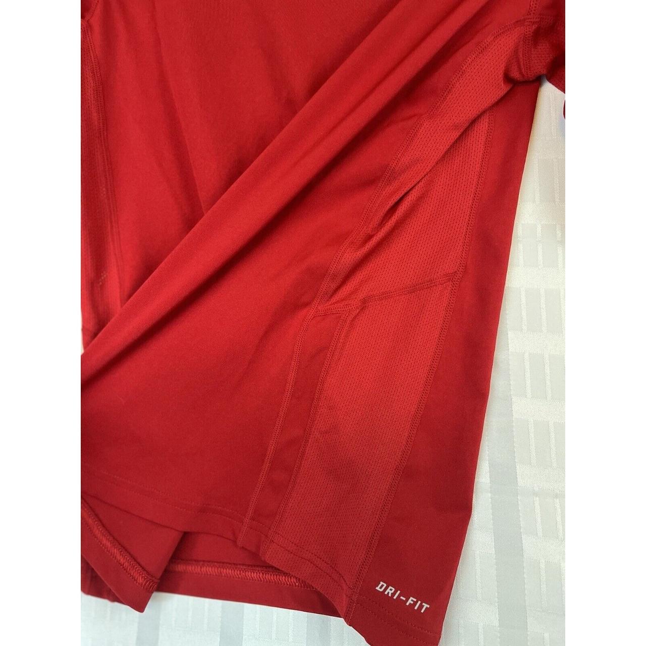 This Red Nike Dri Fit long sleeve T-shirt is perfect... - Depop