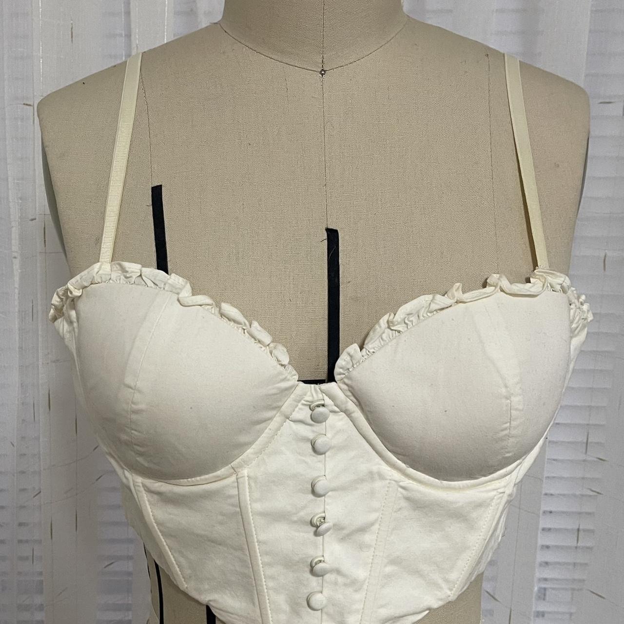 Ivory Oh Polly Corset w/ Detachable... - Depop