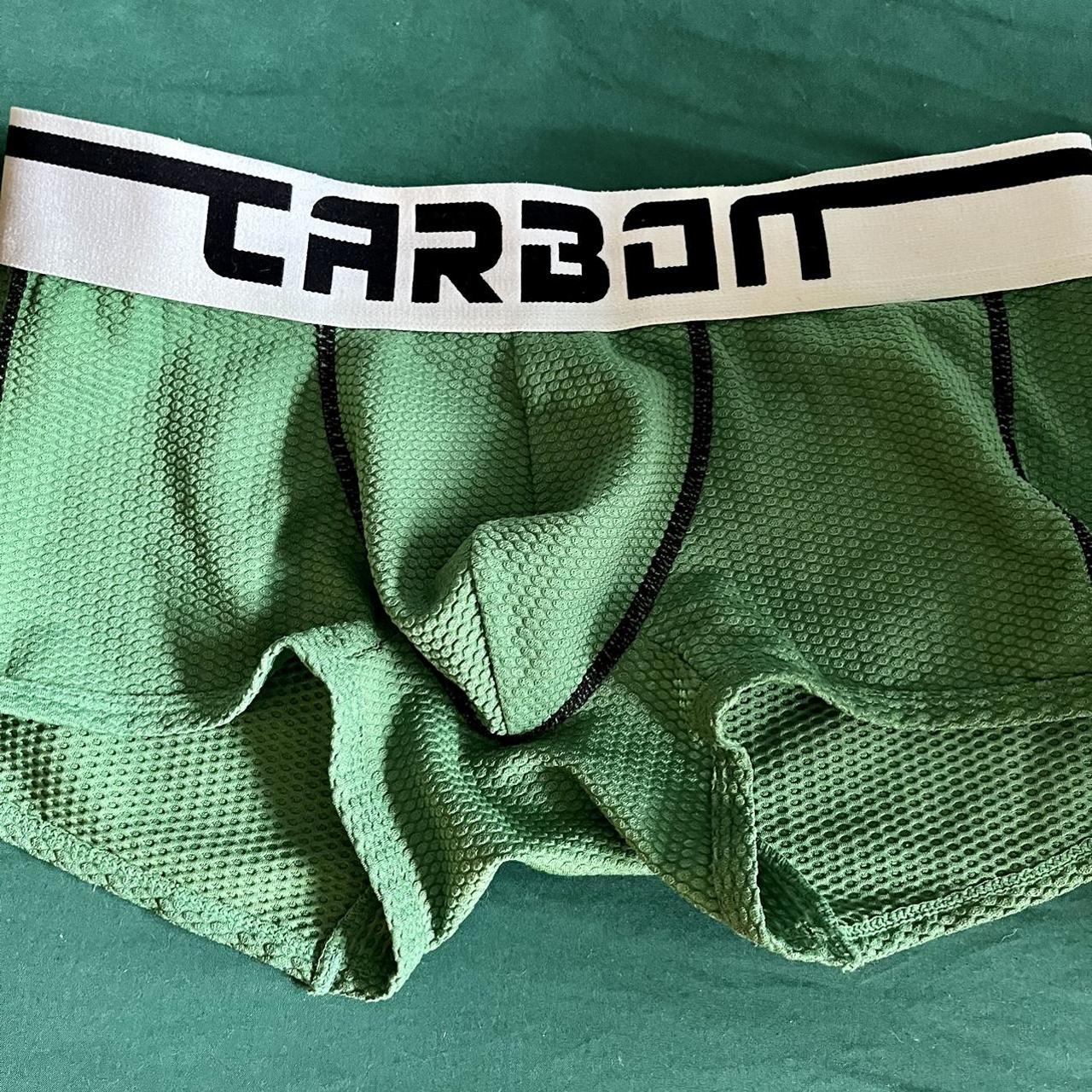 Carbon Men's Green Boxers-and-briefs | Depop