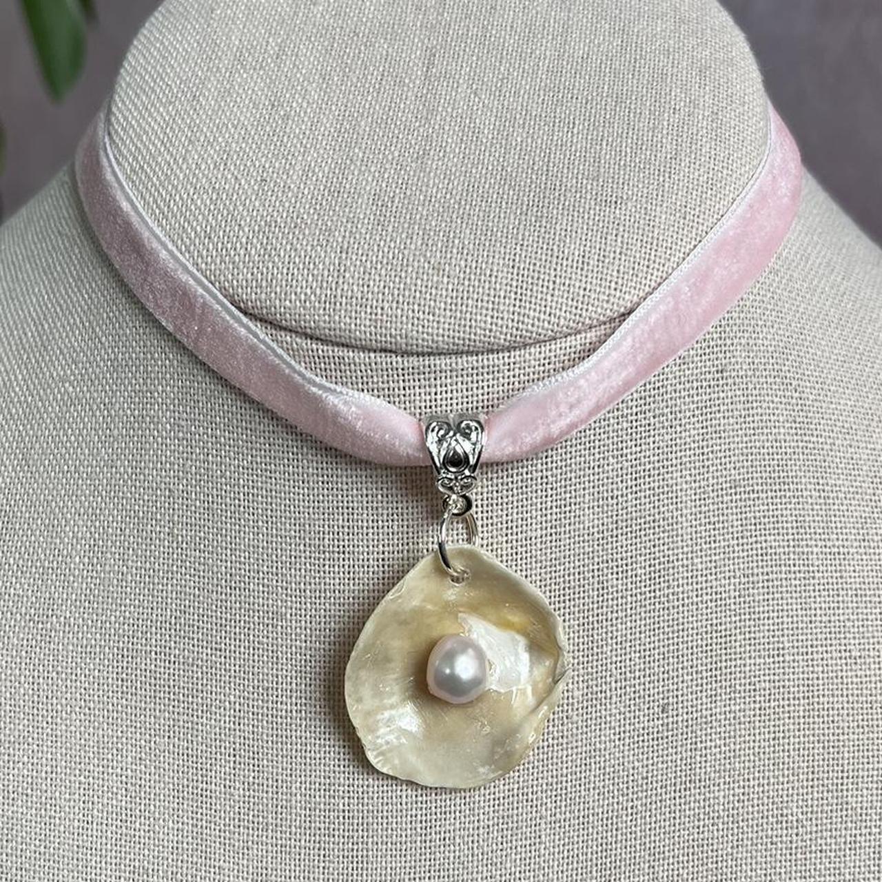 Coquette beachy shell and pearl choker necklace. ... | Depop