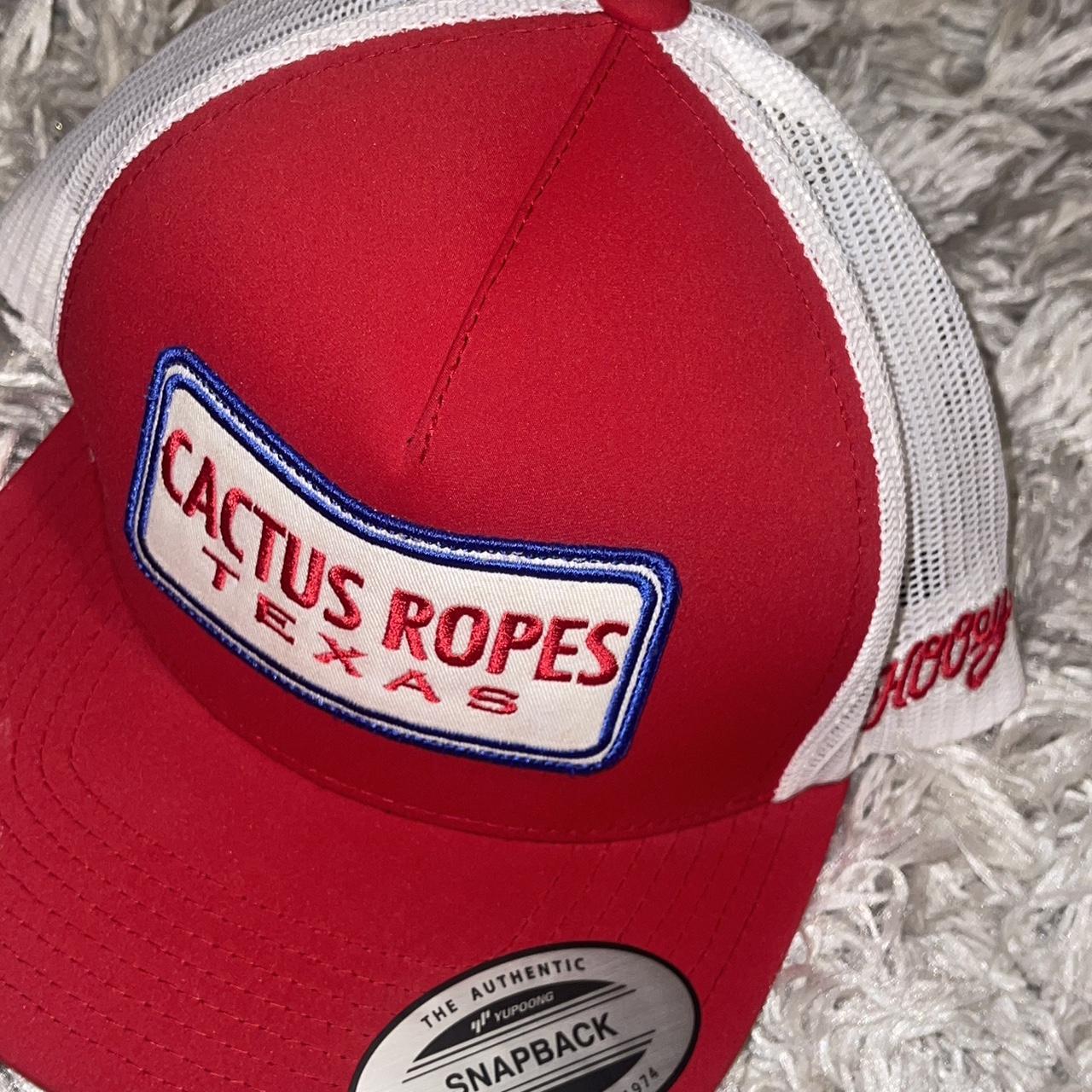 Cactus Ropes Texas red and white SnapBack hat.... | Depop