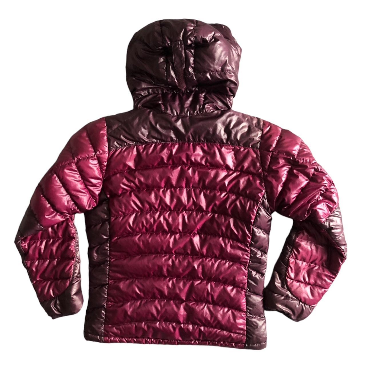 Purple two tone montbell puffer jacket -size japan... - Depop