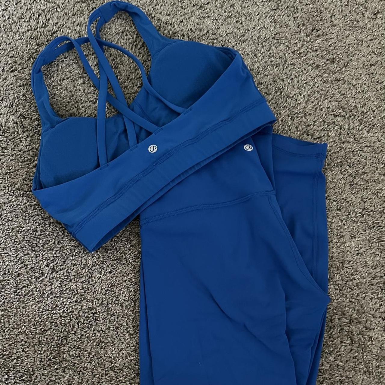 CRZ Yoga Bright Blue Workout/Yoga Set (sold... | Depop