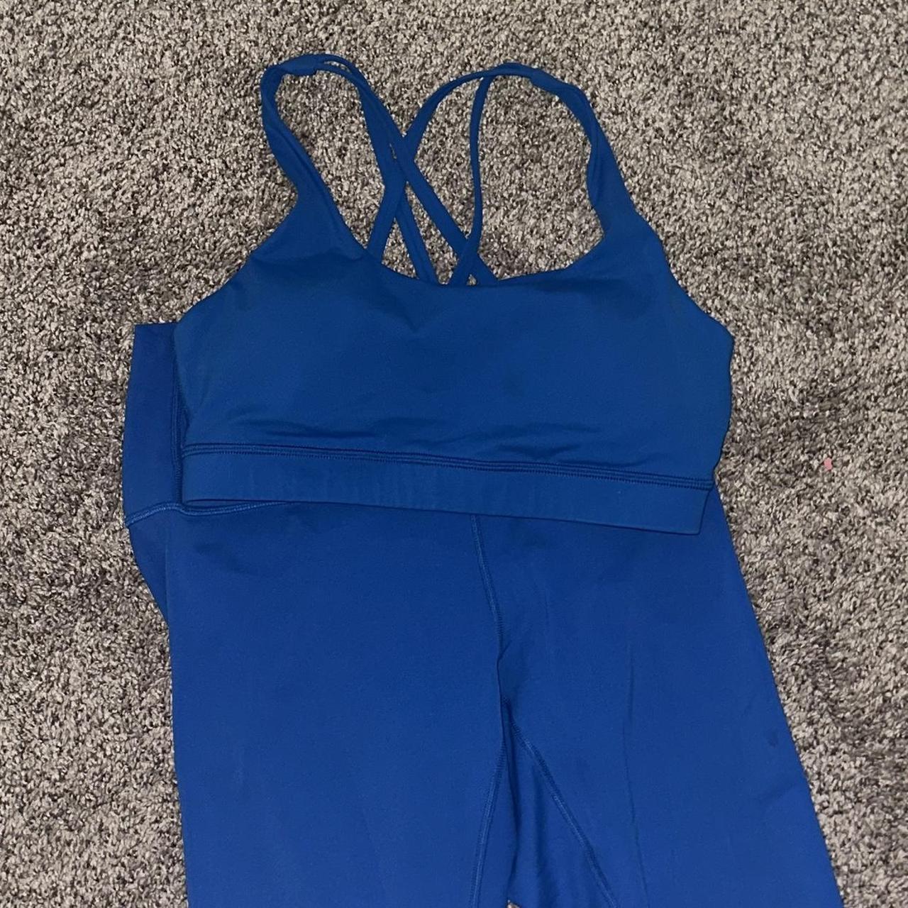 CRZ Yoga Bright Blue Workout/Yoga Set (sold... | Depop