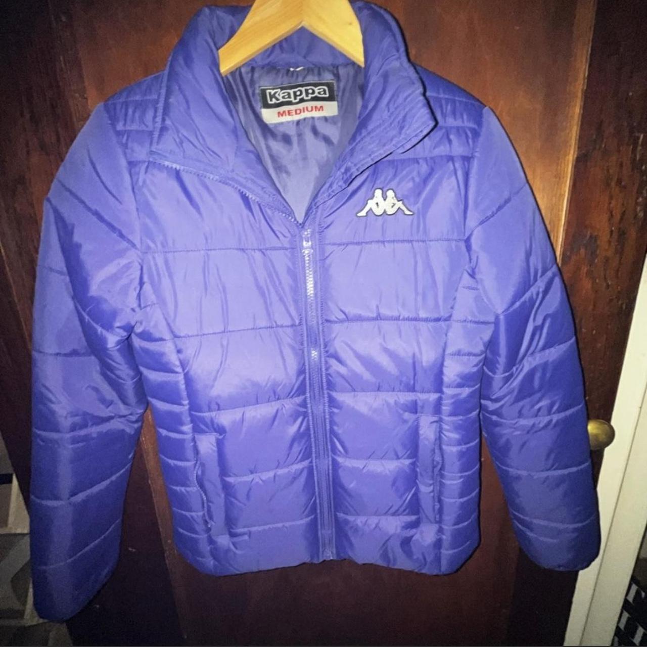 Kappa Women's Purple and White Coat | Depop