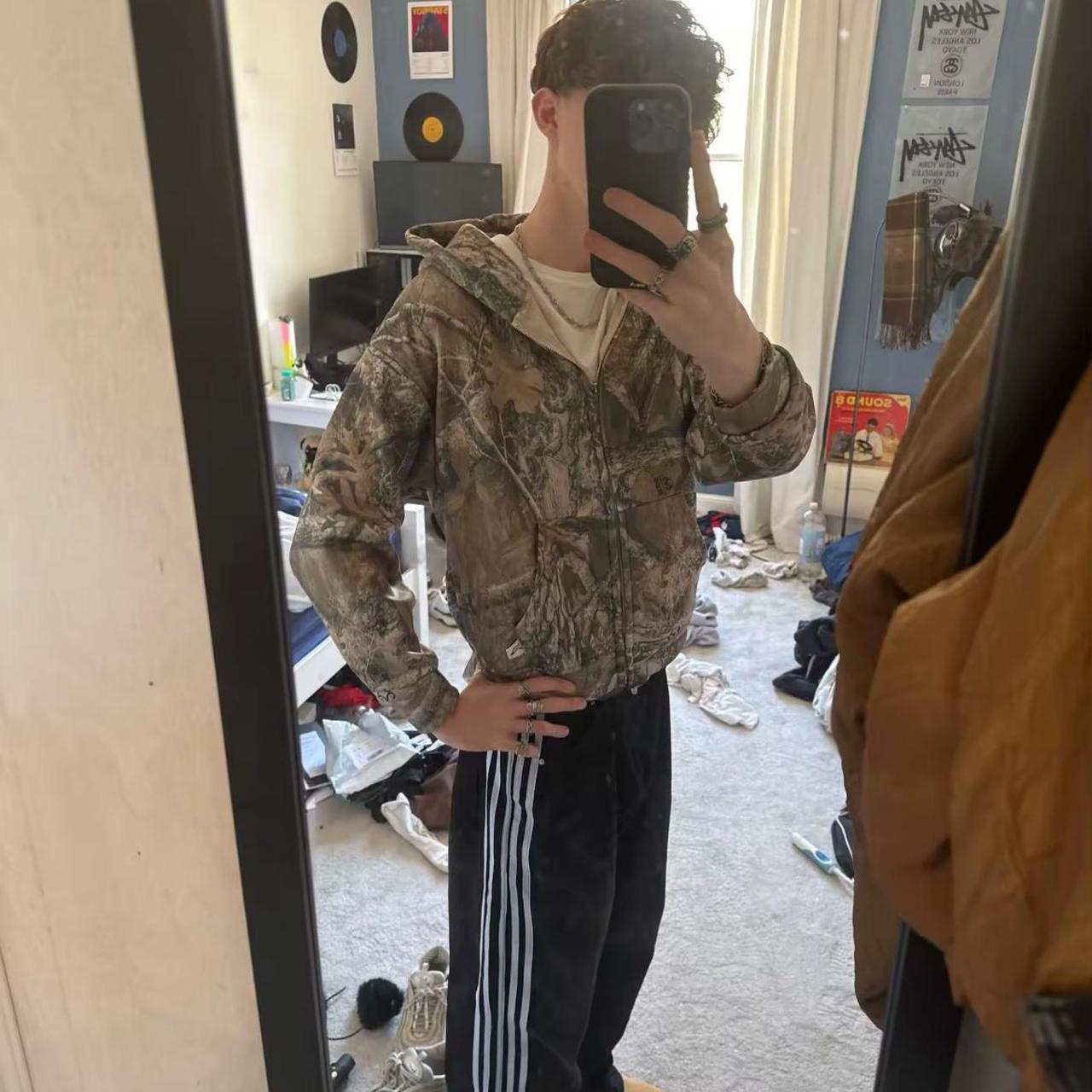 Camo Zip up Hoodie Other sizes available on my... | Depop