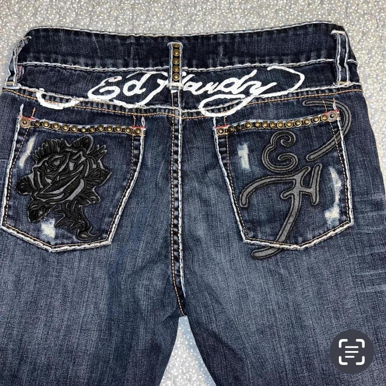 Great Ed Hardy Boyfriend jeans. Super design. Size... - Depop