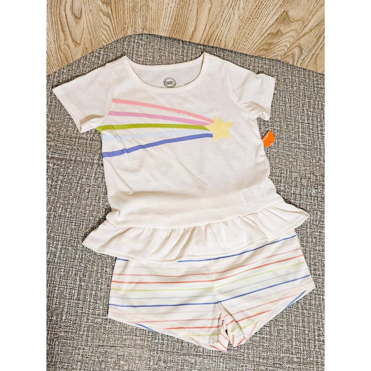 Wonder Nation 2 Piece Shorts and T-shirt Set... - Depop